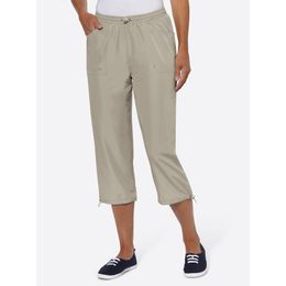 7/8-Hose Classic Basics, Damen, Gr. 46, Normalgr&ouml;&szlig;en, grau (stein), 100% Polyester, unifarben, 7/8-L&auml;nge, Hosen 7/8-Hose