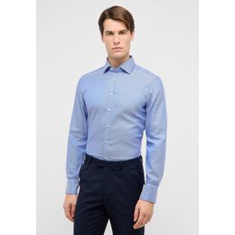 Langarmhemd Eterna "SLIM FIT", Herren, Gr. 38, Normalgr&ouml;&szlig;en, royal blau, 100% Baumwolle, schmal, Manschette, Hemden Langarmhemd, NON IRON (b&uuml;gelfrei)
