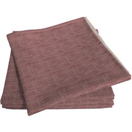 Stoffserviette Adam "Uni Light Collection" Gr. 1, rot (kirsche), B:30cm L:30cm, Obermaterial: 73% Leinen, 27% Baumwolle, Servietten, Stoffserviette