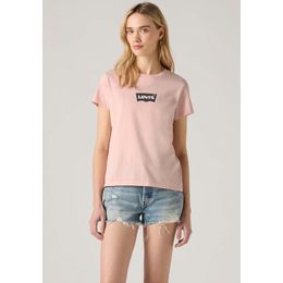 Levi's T-Shirt LEVI'S "LSE THE PERFECT TEE", Damen, Gr. S (36), schwarz (lse baby schwarz bw pe), Jersey, Obermaterial: 100% Baumwolle, bedruckt, figurumspielend h&uuml;ftlang, Rundhals, Shirts T-Shirt, mit Logo Print