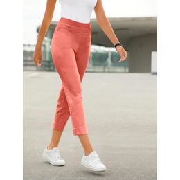 7/8-Jeans Inspirationen, Damen, Gr. 50, Normalgr&ouml;&szlig;en, orange (koralle), 56% Baumwolle, 31% Modal, 10% Polyester, 3% Elasthan, unifarben, 7/8-L&auml;nge, Jeans 7/8-Jeans