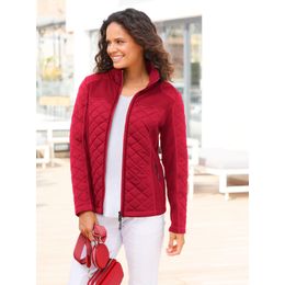 Fleecejacke Casual Looks, Damen, Gr. 44, rot, 100% Polyester, unifarben, Jacken Fleecejacke