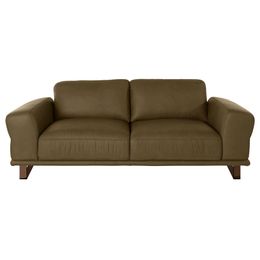 2,5-Sitzer W.Schillig "montanaa", gr&uuml;n (camouflage z69), B:212cm H:78cm T:94cm, Sofas, 2 5-Sitzer, mit Metallkufen in Bronze pulverbeschichtet, Breite 212 cm