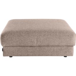 Sofa-Mittelelement Home Affaire "Bloomfield Mega Hocker in 2 Gr&ouml;&szlig;en", beige (portabella), B:128cm H:43cm T:133cm, 100% Polyester, Polsterelemente, Sofa-Mittelelement, passende Erweiterung zur Serie "Bloomfield", als Mittelelement passend