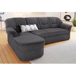 Ecksofa DOMO collection "Sarafina zeitlos und komfortabel, optional mit Federkern, L-Form", braun (espresso), B:232cm H:83cm T:146cm, Luxus-Microfaser (92% Polyester, 8% Nylon);Microfaser PRIMABELLE (100% Polyester);Microfaser PRIMABELLE (100% Polyester) / Struktur (90% Polyester; 10% Polyacryl), Sofas, Ecksofa, wahlweise mit Bettfunktion