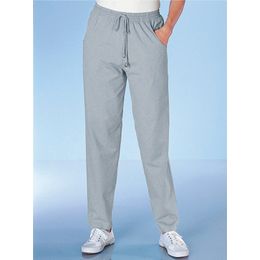 Relaxhose, Damen, Gr. 50, Normalgr&ouml;&szlig;en, grau, 95% Baumwolle, 5% Elasthan, 10% Polyester, 5% Elasthan, 85% Baumwolle, unifarben, lang, Hosen Relaxhose