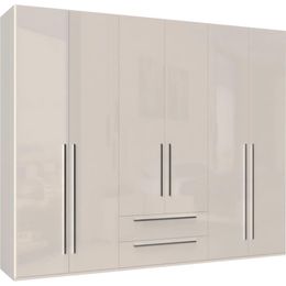 Kleiderschrank OTTO HOME "Piano, UV lackiert, hochgl&auml;nzend in beige oder wei&szlig;, FSC-zertifiziert", beige (beige hochglanz), B:272cm H:224cm T:56cm, Holzwerkstoff, Schr&auml;nke, Kleiderschrank, in vielen Breiten, H&ouml;he 224cm, mit Soft-Close Funktion, 2 Schubladen
