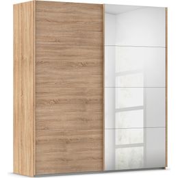Schwebet&uuml;renschrank Rauch "Kleiderschrank Schrank Garderobe Schlafzimmerschrank EVELYN", braun (eiche sonoma), B:201cm H:223cm T:68cm, Holzwerkstoff, Schr&auml;nke, Schwebet&uuml;renschrank, in elegantem Stil mit Spiegel 5 Breiten viel Stauraum MADE IN GERMANY