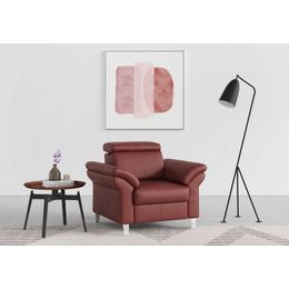 Sit & More Sessel SIT & MORE "Arngast", rot (merlot), B:101cm H:84cm T:93cm, Luxus-Microfaser ALTARA NUBUCK (100% Polyester);Struktur (100% Polyester);Flachgewebe (90% Polyester; 10% Polyamid), Sessel, Sessel, inklusive Federkern und Kopfteilverstellung
