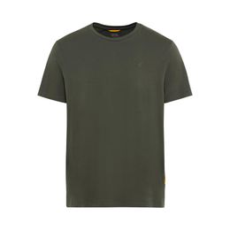 T-Shirt Camel Active, Herren, Gr. XXL, gr&uuml;n (leaf gr&uuml;n), Jersey, Obermaterial: 100% Baumwolle, bestickt, unifarben, regular fit normal, Rundhals, Shirts T-Shirt, mit Rundhalsausschnitt