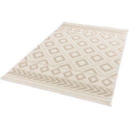 Sch&ouml;ner Wohnen Kollektion Teppich "Summer 6352", beige, B:200cm H:6mm L:290cm, Kunstfaser, SCH&Ouml;NER WOHNEN-KOLLEKTION, Teppiche, Teppich, In- und Outdoor geeignet, Hoch Tief Struktur, Robuster Teppich
