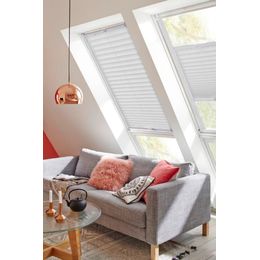 Dachfensterplissee SUNLINES "Classic Style Crepe", wei&szlig; (wei&szlig;, wei&szlig;), B:78cm H:100cm, Obermaterial: 100% Polyester, Plissees, Dachfensterplissee, mit F&uuml;hrungsschienen