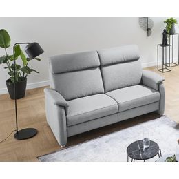 2-Sitzer Home Affaire "Turin auch mit Easy care-Bezug: leicht mit Wasser zu reinigen", grau (hellgrau), B:156cm H:107cm T:97cm, Sofas, 2-Sitzer, mit hochwertigem Federkern, hoher R&uuml;cken bietet besonderen Komfort