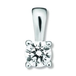 Kettenanh&auml;nger ONE ELEMENT "0.2 ct Diamant Brillant Anh&auml;nger aus 585 Wei&szlig;gold", silber, Schmuckanh&auml;nger, Damen, 0,2 SI = kleine Einschl&uuml;sse mit Brillant, Wei&szlig;gold 585, Kettenanh&auml;nger