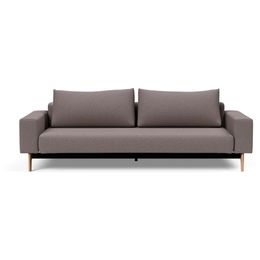 Schlafsofa INNOVATION LIVING &trade; "IDUN hochwertig, komfortabel und modern", grau (grau 521 mixed dance), Struktur grob MIXED DANCE, 100% Polyester, Sofas, Schlafsofa, Multifunktionssofa, extrabequem durch Taschenfederkern, Dauerschl&auml;fer