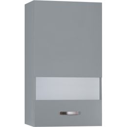 Glash&auml;ngeschrank KOCHSTATION "KS-Cara", grau (basaltgrau, basaltgrau), B:50cm H:89,6cm T:34,9cm, Schr&auml;nke, Glash&auml;ngeschrank, Breite 50 cm
