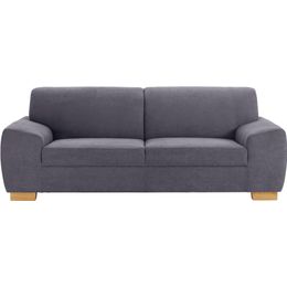 2,5-Sitzer DOMO collection "Incanto, kubische Formensprache, komfortabel, flache Armlehnen", grau (dunkelgrau), B:220cm H:81cm T:89cm, Sofas, 2 5-Sitzer