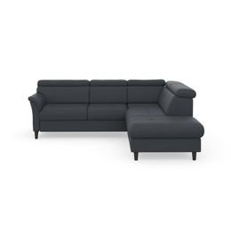 Sit & More Ecksofa SIT & MORE "Marano L-Form", grau (dunkelgrau), B:252cm T:216cm, 98% Polyester, 2% Polyamid, Sofas, Ecksofa, inklusive Kopfteilverstellung, wahlweise mit Bettfunktion, Bettkasten