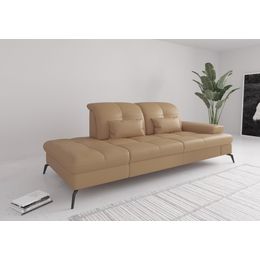 Sit & More Recamiere SIT & MORE "Amica, inkl. Sitztiefenverstellung und Armteilverstellung", braun (cappuccino), B:231cm H:90cm T:122cm, Sofas, Recamiere, wahlweise mit Kopfteilverstellung und Stauraum