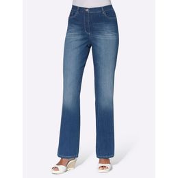 Bequeme Jeans COSMA, Damen, Gr. 38, Normalgr&ouml;&szlig;en, blau (blau, stone, washed), 83% Baumwolle, 15% Polyester, 2% Elasthan, unifarben, lang, Jeans Bequeme Jeans