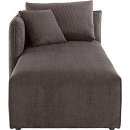 Ottomane OTTO HOME "N&ouml;re", braun, B:90cm H:86cm T:172cm, 92% Polyester, 8% Polyamid, Sofas, Ottomane, Modul - zum Zusammenstellen; in vielen Bezugsqualit&auml;ten und Farben