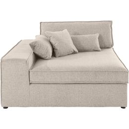 Sofaelement OTTO HOME "Enid", beige, B:128cm H:75cm, Baumwollmix (60% Baumwolle/40% Leinen);Struktur fein (100% Polyester);Samtoptik (100% Polyester);Samtvelours (100% Polyester);Struktur (100% Polyester);Struktur recycelt (100% recyceltes Polyester), Polsterelemente, Sofaelement, als Teil eines Modulsofas, fester Sitzkomfort