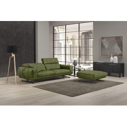 2,5-Sitzer Egoitaliano "Gloria, super bequem und hochwertige Verarbeitung, edles Design", gr&uuml;n (kiwi), B:236cm H:96cm T:109cm, Sofas, 2 5-Sitzer, beidseitig verstellbare R&uuml;ckenelemente, mit Metallf&uuml;&szlig;en
