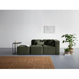 3-Sitzer Home Affaire "Sundstrup", gr&uuml;n, B:233cm H:76,5cm T:93cm, 100% Polyester, Sofas, 3-Sitzer, Modulserie, individuelle Zusammenstellung