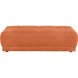 Hocker DOMO collection "Ava", orange (terrakotta), B:150cm H:44cm T:67cm, Struktur (100% Polyester);Microfaser PRIMABELLE (100% Polyester);Kunstleder SOFTLUX;Struktur fein (100% Polyester), Hocker, Hocker