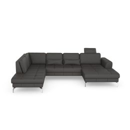 Sit & More Wohnlandschaft SIT & MORE "Bendigo U-Form", braun (mokka), B:332cm H:87cm T:226cm, Sofas, Wohnlandschaft, inklusive Sitztiefenverstellung, Bodenfreiheit 15 cm, in 2 Fu&szlig;farben