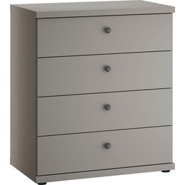 Schubkastenkommode Wiemann "G&ouml;teborg", grau (kieselgrau, dekor), B:75cm H:86cm T:42cm, Holzwerkstoff, Sideboards, Schubkastenkommode, vormontiert