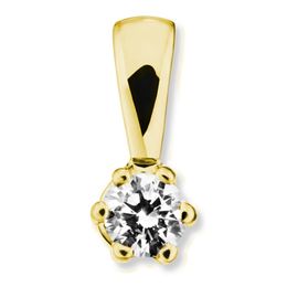 Kettenanh&auml;nger ONE ELEMENT "0.15 ct Diamant Brillant Anh&auml;nger aus 585 Gelbgold", gold, Schmuckanh&auml;nger, Damen, 0,15 SI = kleine Einschl&uuml;sse mit Brillant, Gelbgold 585, Kettenanh&auml;nger