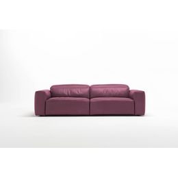 2,5-Sitzer Egoitaliano "Beverly, Designsofa mit erstklassigem Sitzkomfort und tollen Details", lila (violett), B:242cm H:95cm T:109cm, Sofas, 2 5-Sitzer, Breite 242 cm, verstellbare Kopfteile