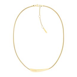 Kette ohne Anh&auml;nger Calvin Klein "Schmuck Edelstahl Halsschmuck Halskette Schlangenkette DROPS", gold (gelbgoldfarben), Halsketten, Damen, Edelstahl, L: 46, Kette ohne Anh&auml;nger