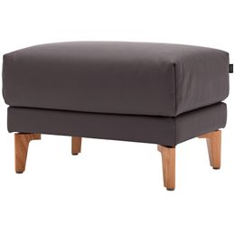 Hocker "CR.450", braun (graubraun 534, 49), B:63cm H:45cm T:48cm, Chenille COCO (72% Polyester 15% Baumwolle 13% Polyacryl);Flachgewebe VICTORIA (41% Polyacryl 38% Polyester 21% Baumwolle), CREATION BY ROLF BENZ, Hocker, Hocker, F&uuml;&szlig;e aus Massivholz
