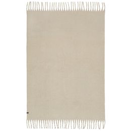 Sch&ouml;ner Wohnen Kollektion Wohndecke "Plenty", beige (sand), B:140cm L:200cm, 100% Polyester, SCH&Ouml;NER WOHNEN-KOLLEKTION, Wohndecken, Wohndecke, mit langen Fransen