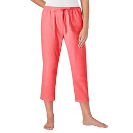 Schlupfhose Classic Basics, Damen, Gr. 46, Normalgr&ouml;&szlig;en, rot (korallenrot), 100% Baumwolle, unifarben, 7/8-L&auml;nge, Hosen Schlupfhose