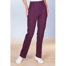 Wellnesshose, Damen, Gr. 40, Normalgr&ouml;&szlig;en, rot (bordeaux), 80% Polyacryl, 20% Baumwolle, unifarben, lang, Hosen Wellnesshose