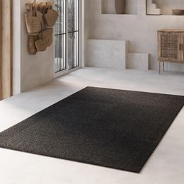 Hochflor-Teppich WECON HOME BASICS "Nova", grau (anthrazit), B:200cm H:25mm L:200cm, Polyester, Teppiche, Hochflor-Teppich, Shaggy, gewebt, L&auml;ufer, robust, Wohnzimmer, Schlafzimmer