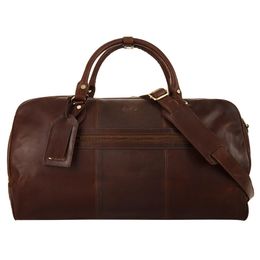 Pike Reisetasche PIK&Eacute;, Herren, Gr. B/H/T: 54cm x 29cm x 27cm onesize, braun, Leder, Taschen Reisetasche, echt Leder
