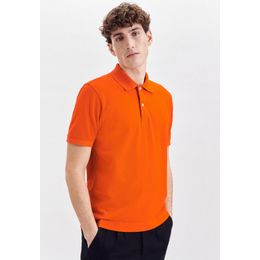 Poloshirt Seidensticker, Herren, Gr. M, orange, 100% Baumwolle, unifarben, regular fit, Shirts Poloshirt, Polo Uni