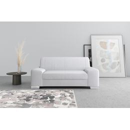 2-Sitzer DOMO collection "Anzio in kubischer Formensprache, flache Armlehnen, Breite 184cm", silber, B:184cm H:85cm T:93cm, Sofas, 2-Sitzer, wahlweise mit Federkern