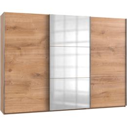 Schwebet&uuml;renschrank wimex "Level by fresh to go", braun (plankeneichefarben), B:300cm H:216cm T:65cm, Schr&auml;nke, Schwebet&uuml;renschrank