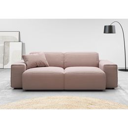 2,5-Sitzer Home Affaire "Glimminge auch in Breitcord, Feincord + Easy care-Bezug", rosa, B:214cm H:71cm T:101cm, 12% Polyaxryl, 88% Polyester, Sofas, 2 5-Sitzer, besondere Kedern&auml;hte, Zierkissen