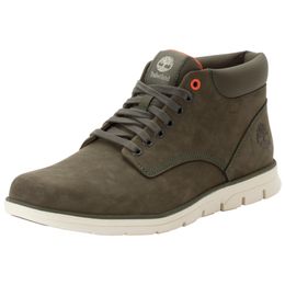 Schn&uuml;rboots Timberland "BRADSTREET - MID LACE SNEAKER", Herren, Gr. 46, gr&uuml;n (leaf gr&uuml;n), Leder, Schuhe Schn&uuml;rboots, Winterstiefel, Schn&uuml;rstiefel, Winterschuhe