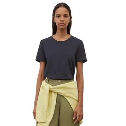 Marc O'Polo T-Shirt MARC O'POLO "T-shirt, short sleeve, round neck", Damen, Gr. M, blau (manic midnight), Single Jersey, Obermaterial: 100% Baumwolle, Rundhals, Shirts T-Shirt