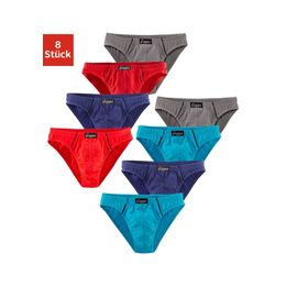 Slip Le Jogger "Minislip", Herren, Gr. 9, 8 Stk., bunt, Obermaterial: 95% Baumwolle, 5% Elasthan, unifarben, k&ouml;rpernah, Unterhosen Slip, knappe Form, sch&ouml;ne Farben mit kontrastfarbenen Pipings, Topseller