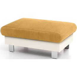Hocker COTTA "Komaris, B: 100 cm", gelb (creme, senf), B:100cm H:45cm T:65cm, Microfaser PRIMABELLE (100% Polyester);Kunstleder SOFTLUX;Feinstruktur (100% Polyester);Kunstleder SOFTLUX/Struktur (100% Polyester);NaturLEDER, Hocker, Hocker, individuell zu kombinieren