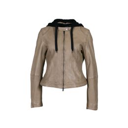 Lederjacke Freaky Nation "Iza-FN", Damen, Gr. M (38), beige, Oberstoff: 100% Leder; Futter: 100% Baumwolle, figurbetont, Jacken Lederjacke