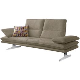 2,5-Sitzer W.Schillig "broadway Designsofa mit hohem Sitzkomfort", schwarz (pepper s22), B:236cm H:94cm T:96cm, Flachgewebe S22 (100% Polyester), Sofas, 2 5-Sitzer, Sitztiefenverstellung, Kopfteil- & Seitenteilverstellung, Breite 236cm